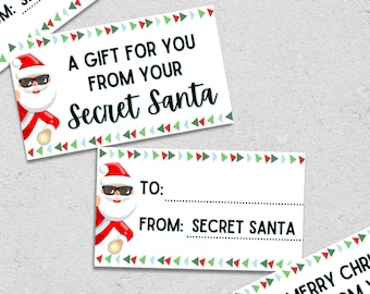 Secret Santa Printable Gift Exchange Swap PDF Christmas Party Gift List ...