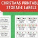 Christmas Labels - Digital Download for Organizing, Printable Blank ...