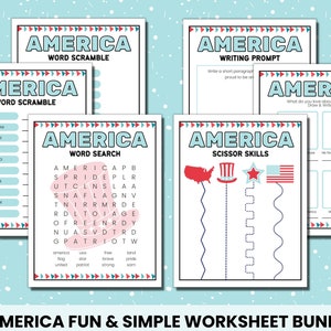 4th of July Activities for Kids | America Worksheets BBQ Fun | Learning ...