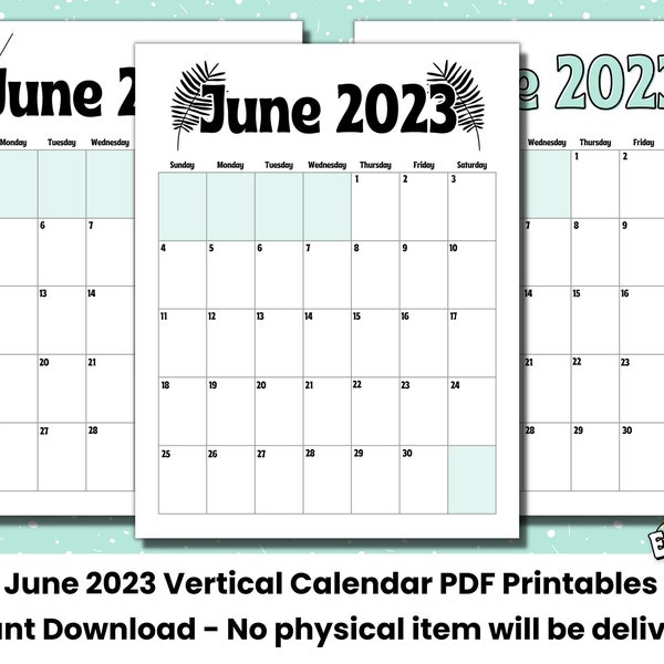 June Printable - Etsy