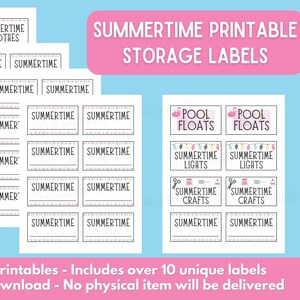 Summer Storage Labels Tags | Printable PDF | Pool Storage | Outside ...