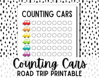 Counting Colored Cars Printable, Kids Road Trip Fun, Road Trip ...