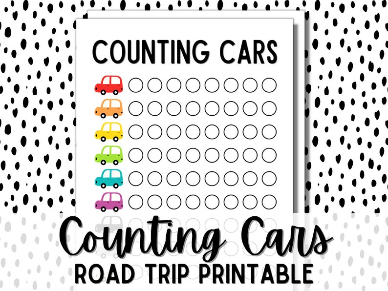 Counting Colored Cars Printable | Kids Road Trip Fun | Summer Activity ...