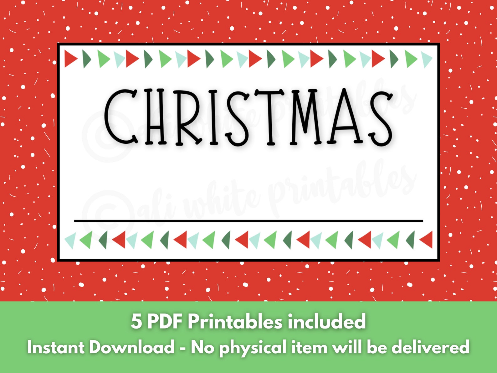 Printable Christmas Holiday Storage Labels Tags Instant Download PDF ...