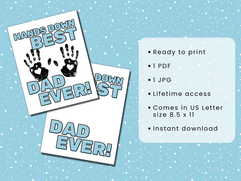 DIY Handprint Craft Father's Day 2023 Daycare Activities Footprint ...