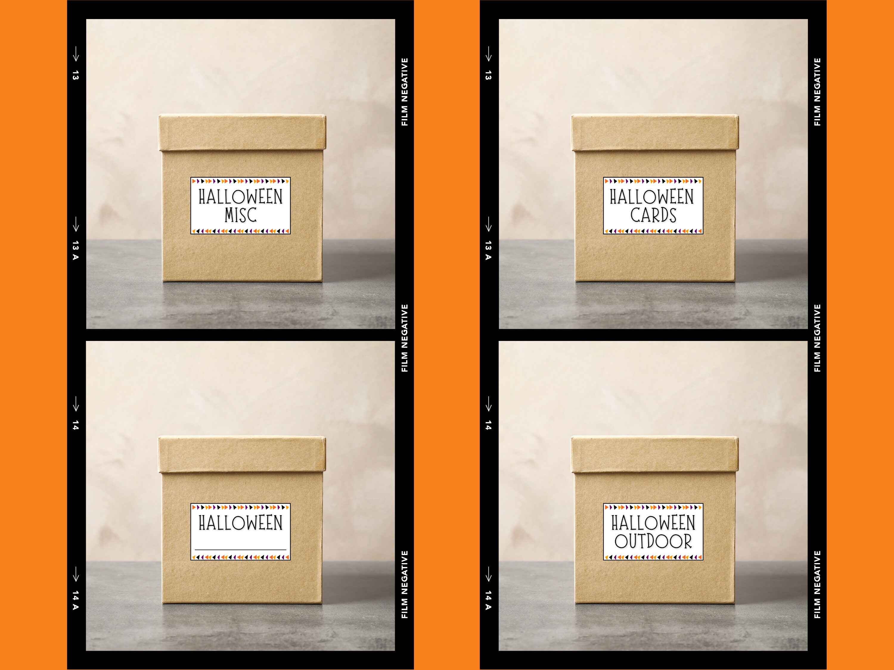 Halloween Printable Storage Labels Tags Instant Download PDF Format Fun ...