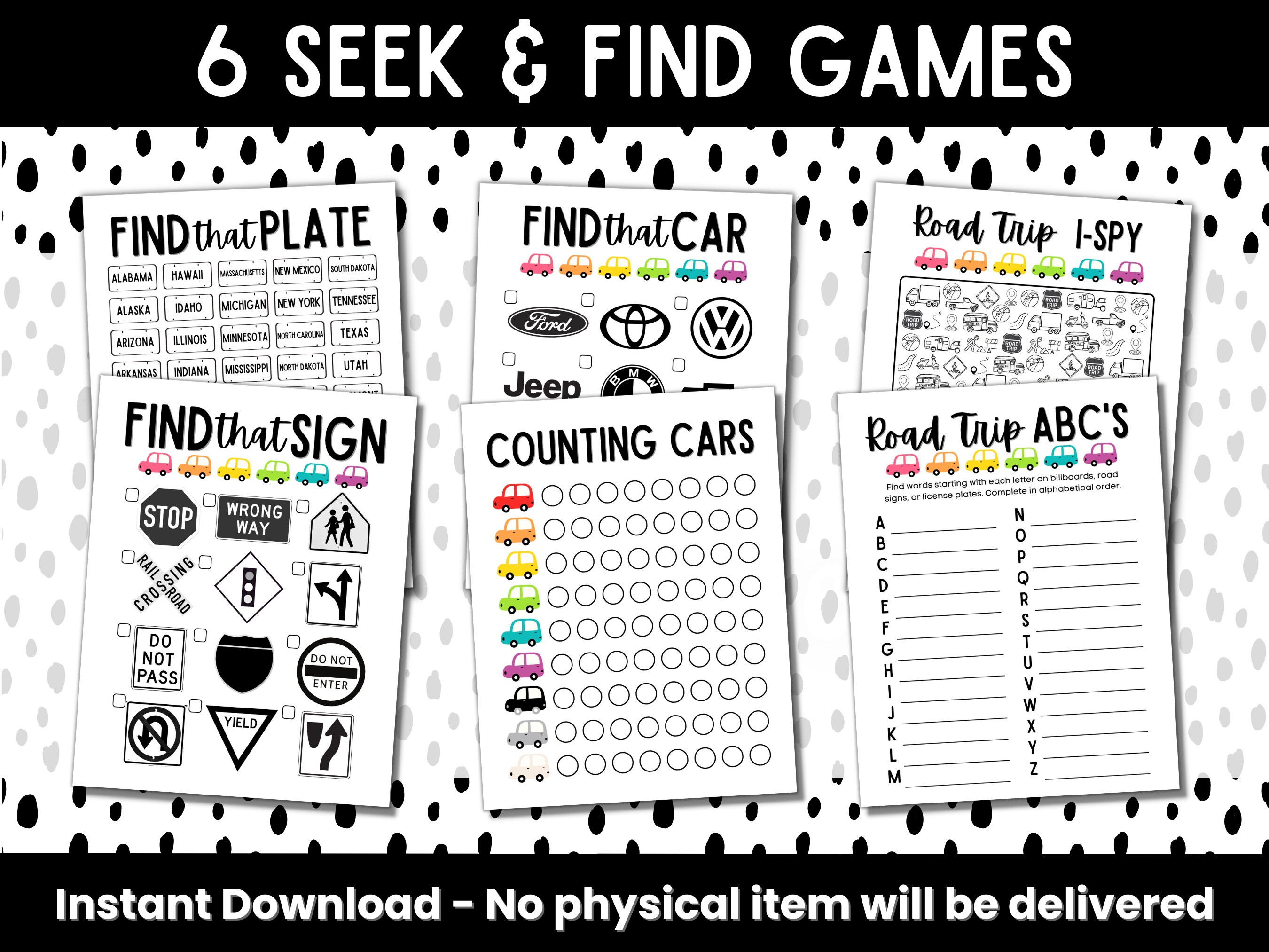 Road Trip Games Busy Book: Family Vacation Activities (PDF) - Etsy