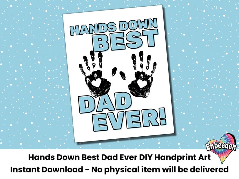 DIY Handprint Craft Father's Day 2023 Daycare Activities Footprint ...