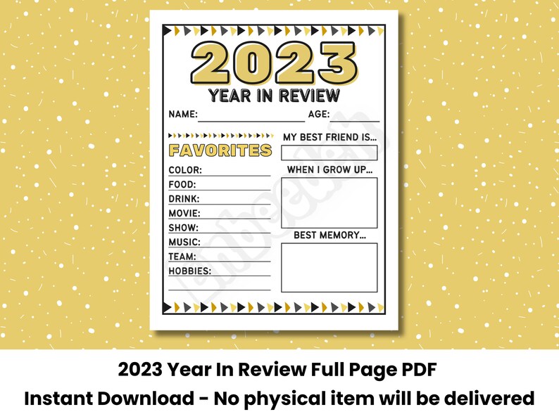 Kids New Years Eve Activity Printable Worksheet Game 2023 Year in ...