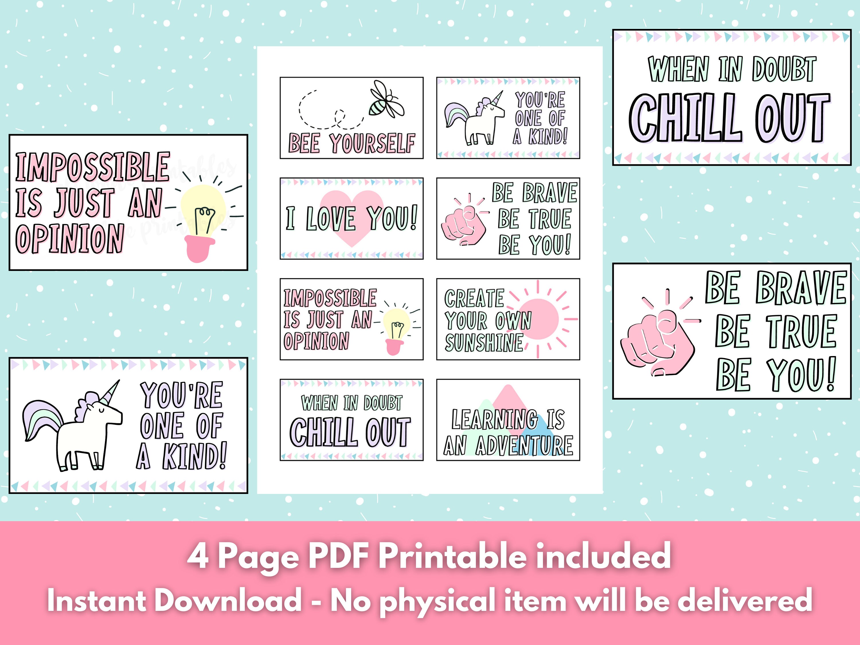 Printable Notes for Kids | Notes for Daughter | Fun Colorful Bright ...
