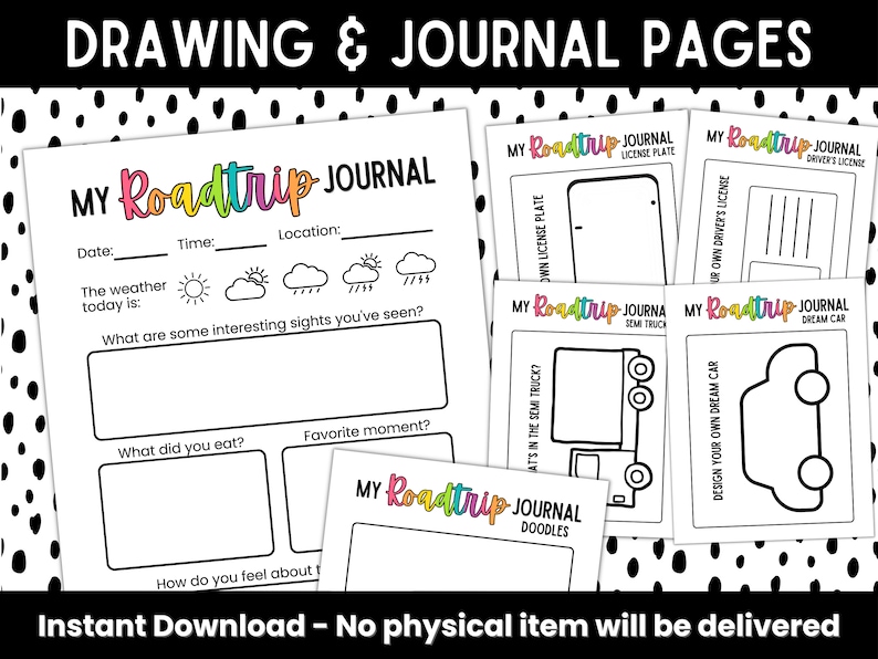 Road Trip Games Printable Activities | Family Vacation Scavenger Hunt ...