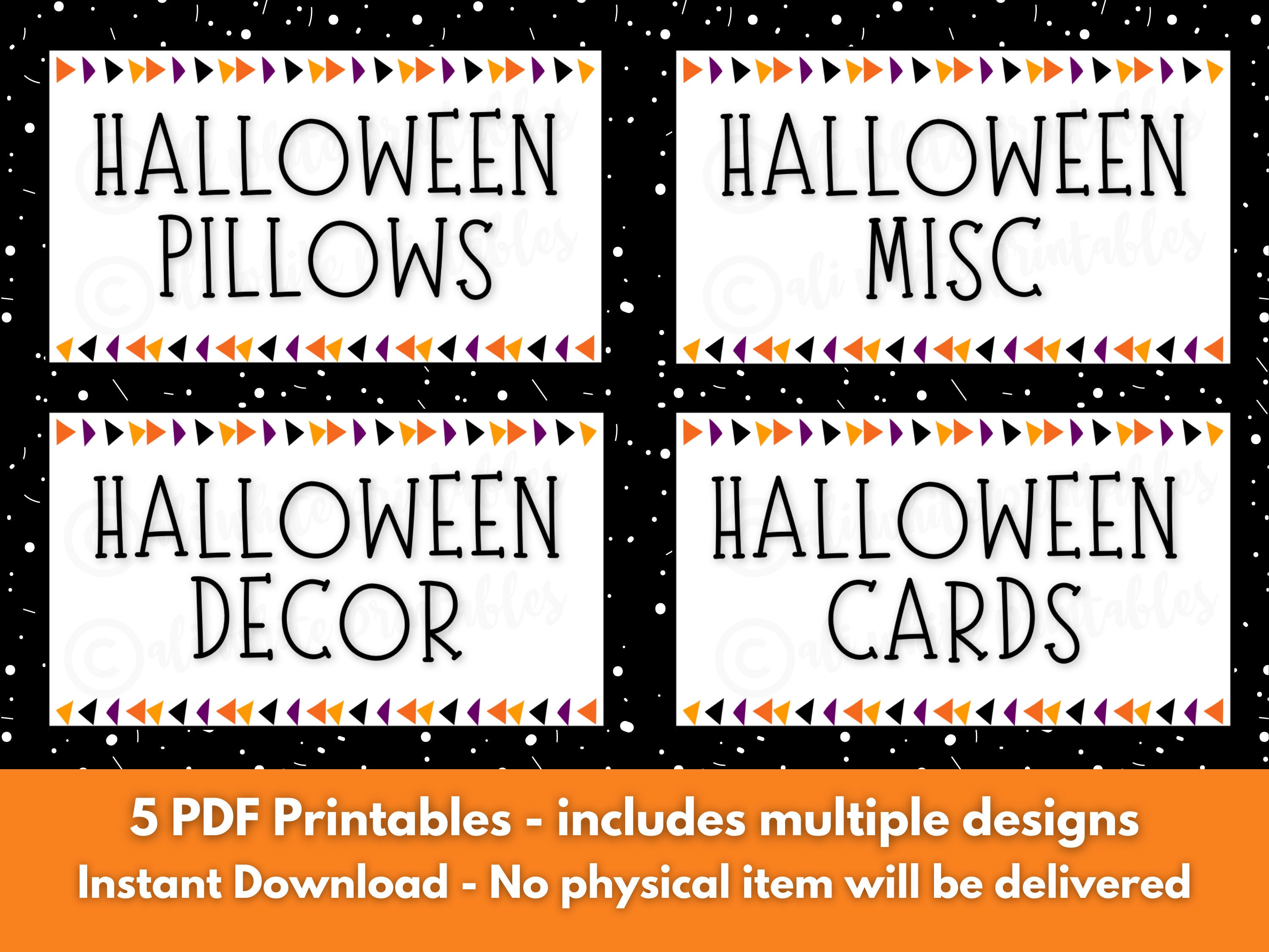 Halloween Printable Storage Labels Tags Instant Download PDF Format Fun ...