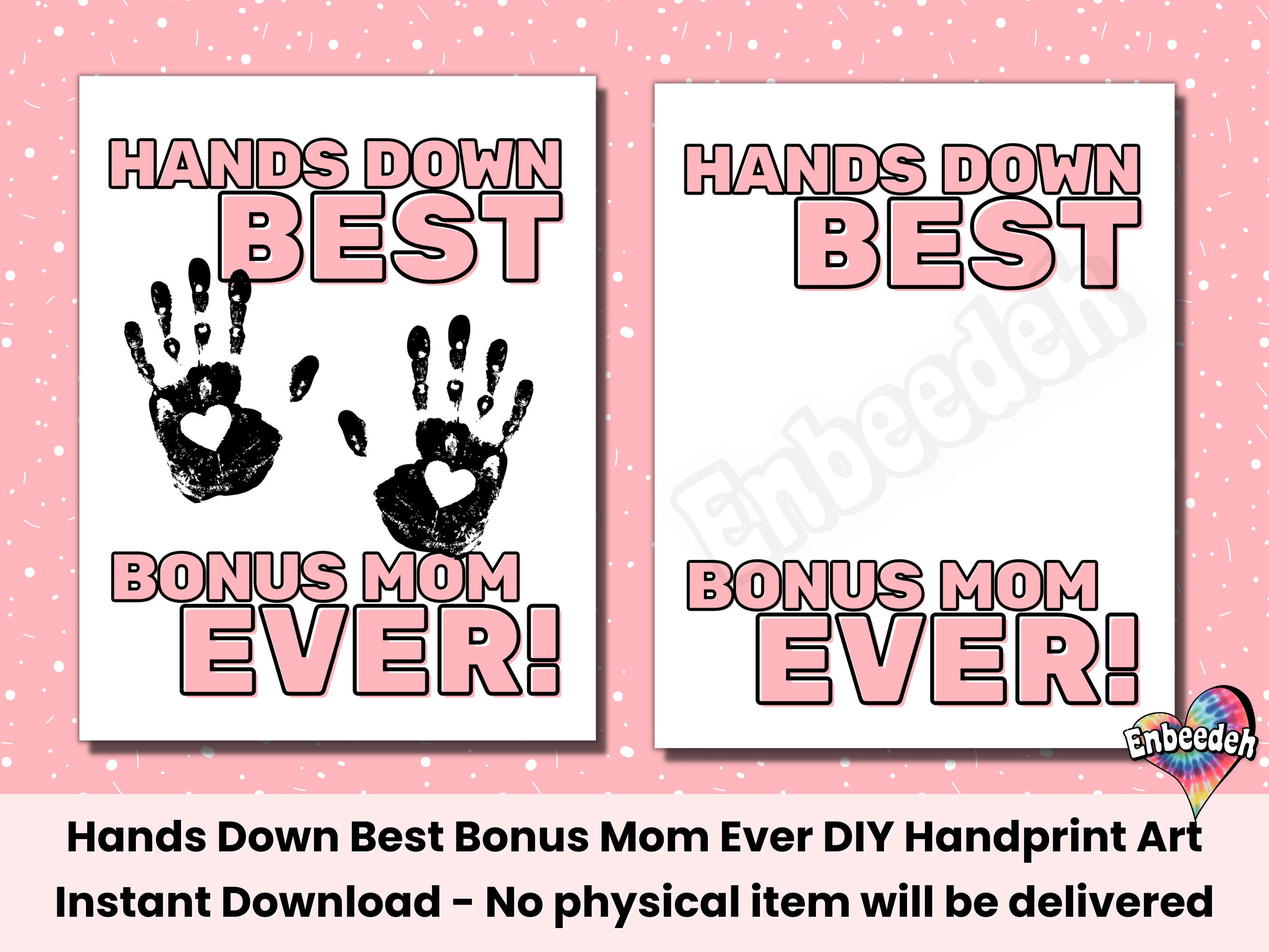 Bonus Mom Gift DIY Handprint Craft Mother's Day 2023 Daycare Activities ...