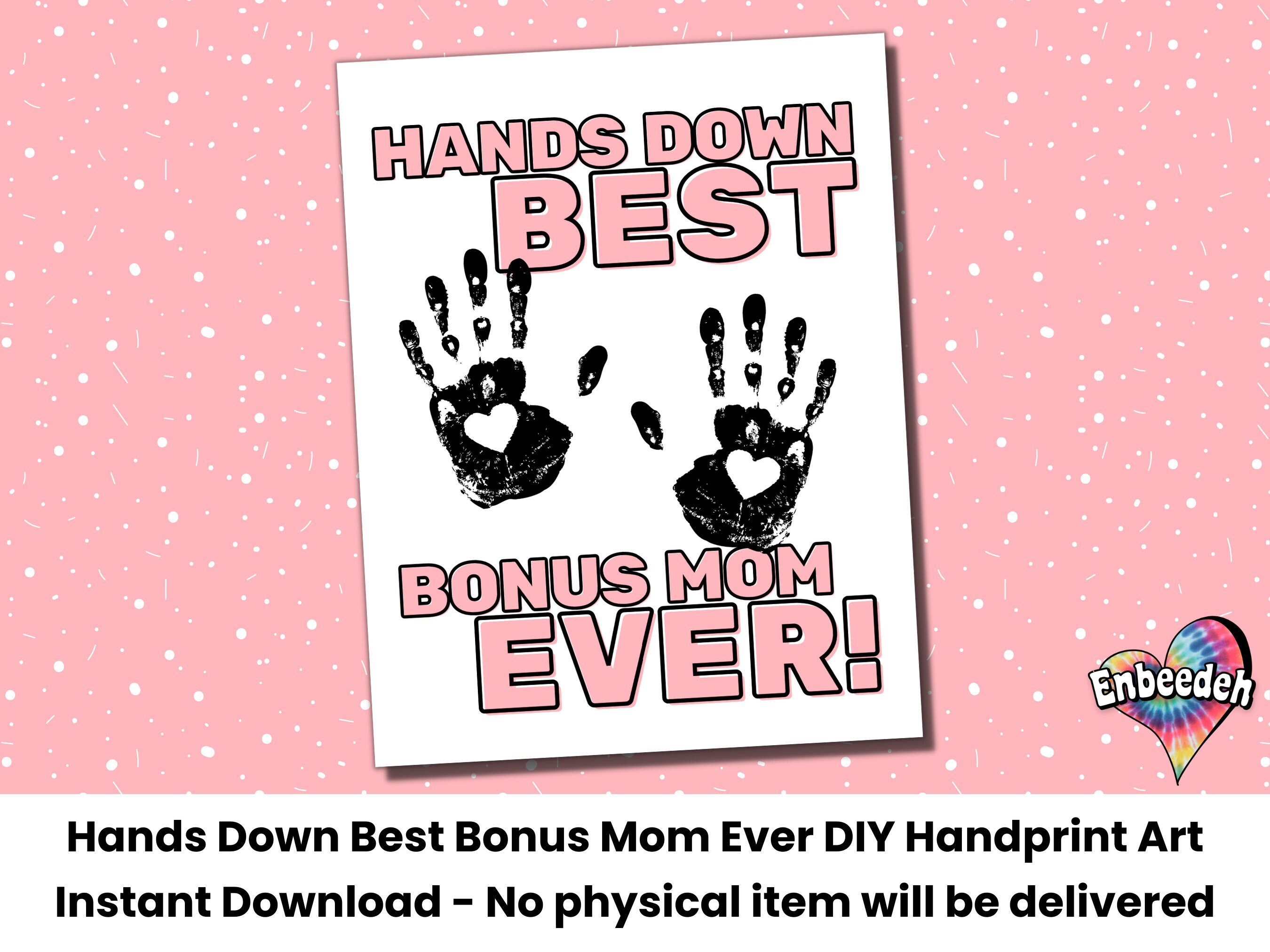 Bonus Mom Gift DIY Handprint Craft Mother's Day 2023 Daycare Activities ...
