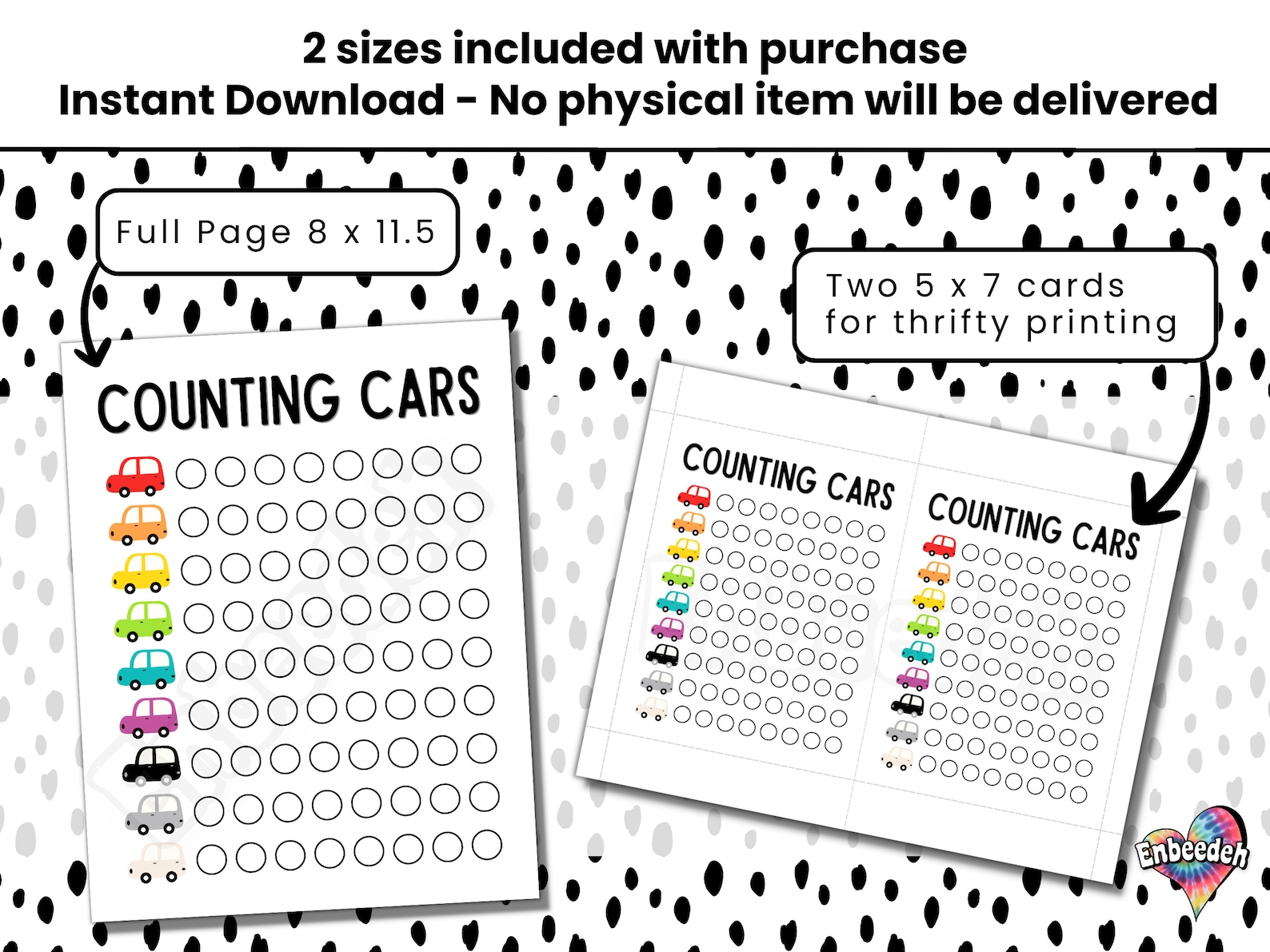 Counting Colored Cars Printable | Kids Road Trip Fun | Summer Activity ...