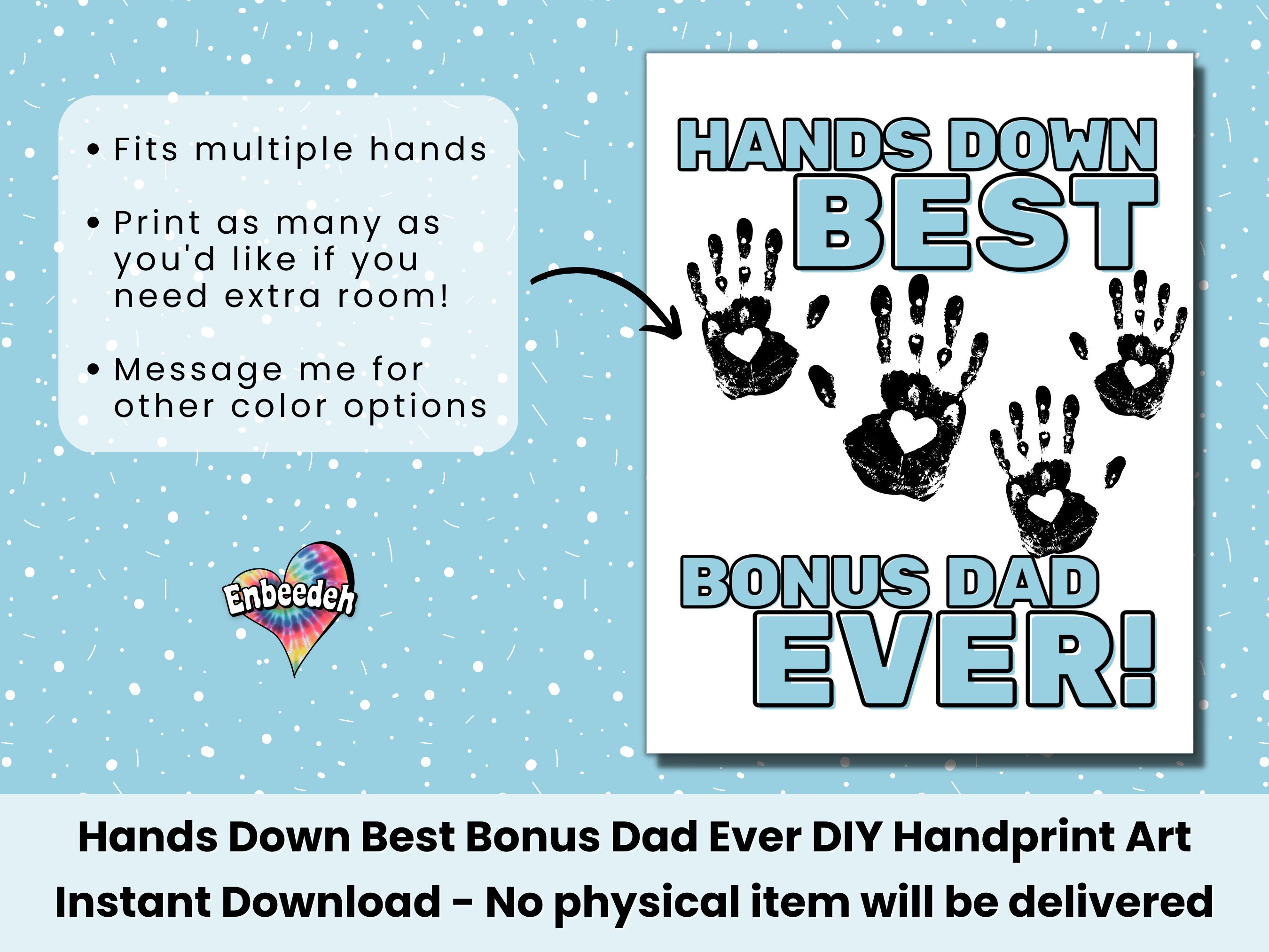 Bonus Dad Gift DIY Handprint Craft Father's Day 2023 Daycare Activities ...