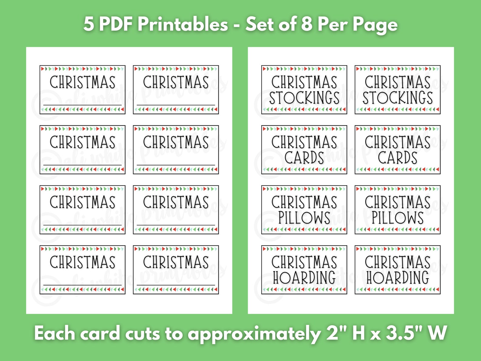 Printable Christmas Storage Labels, Holiday Decor Tags (PDF) - Etsy