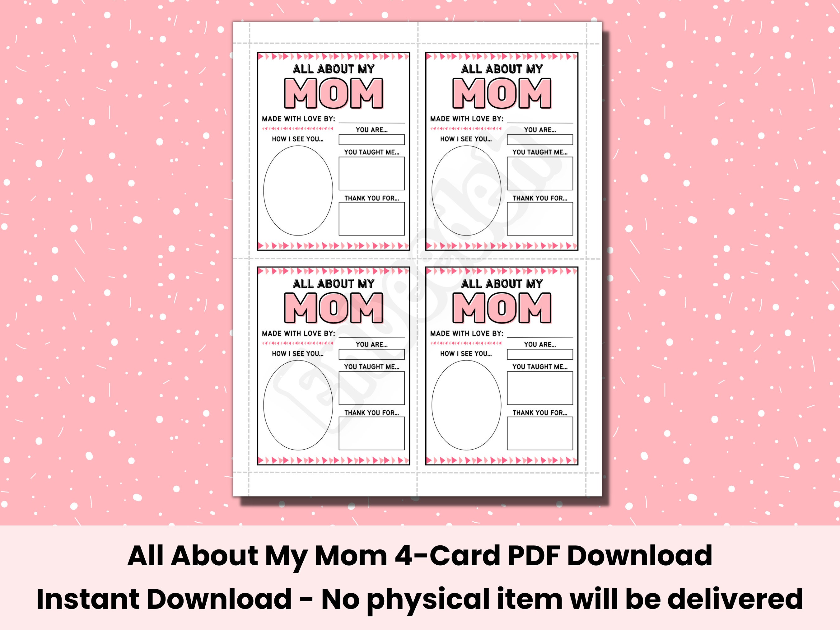 All About My Mom Birthday Questionnaire for Kids - Etsy