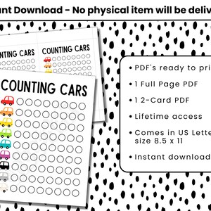 Counting Colored Cars Printable | Kids Road Trip Fun | Summer Activity ...