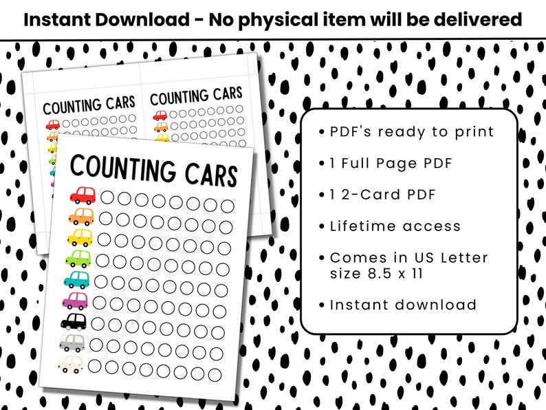 Counting Colored Cars Printable | Kids Road Trip Fun | Summer Activity ...