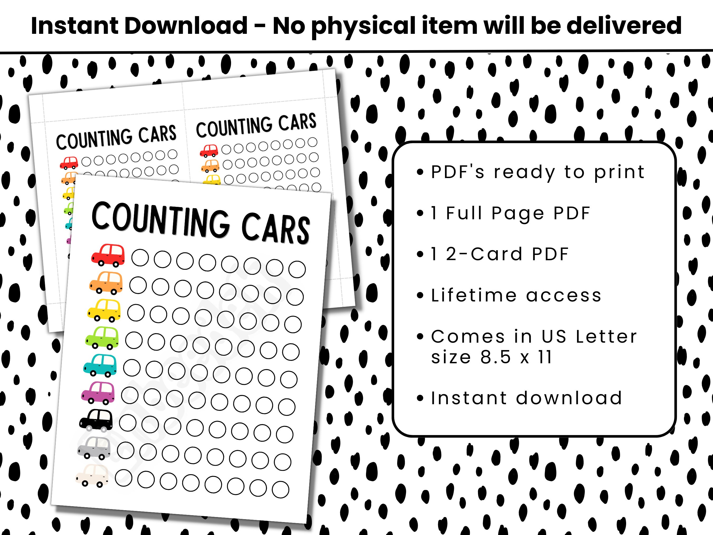 Counting Colored Cars Printable | Kids Road Trip Fun | Summer Activity ...