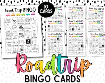 Road Trip Bingo Printable PDF Game for Kids and Families in - Etsy