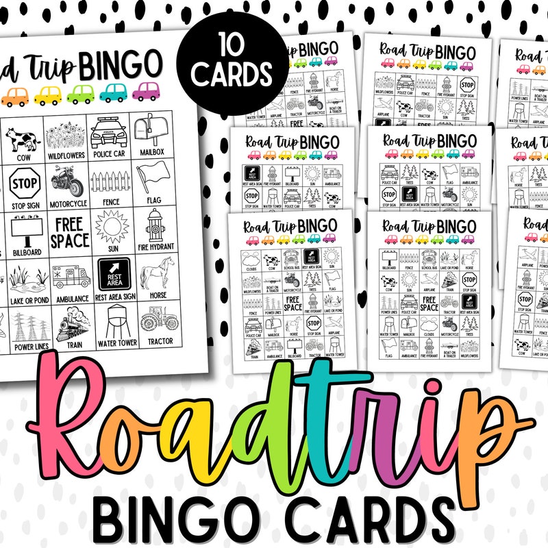 Highway Road Trip Bingo - Etsy