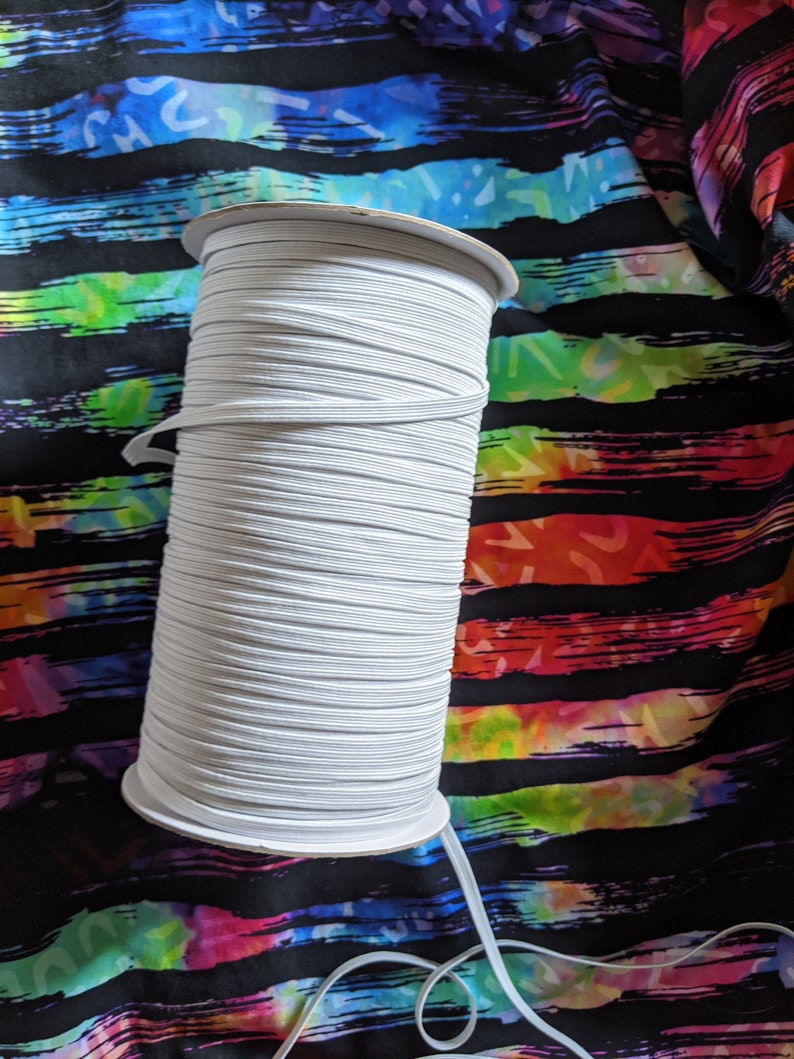 Elastic Spool - 3/16(5mm)" Braided Elastic White or Black Spool - Etsy