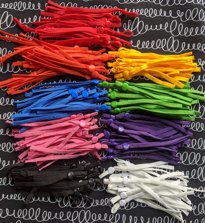 Elastic Earloop Bundle of 5 Pair With Silicone Adjusters - Etsy