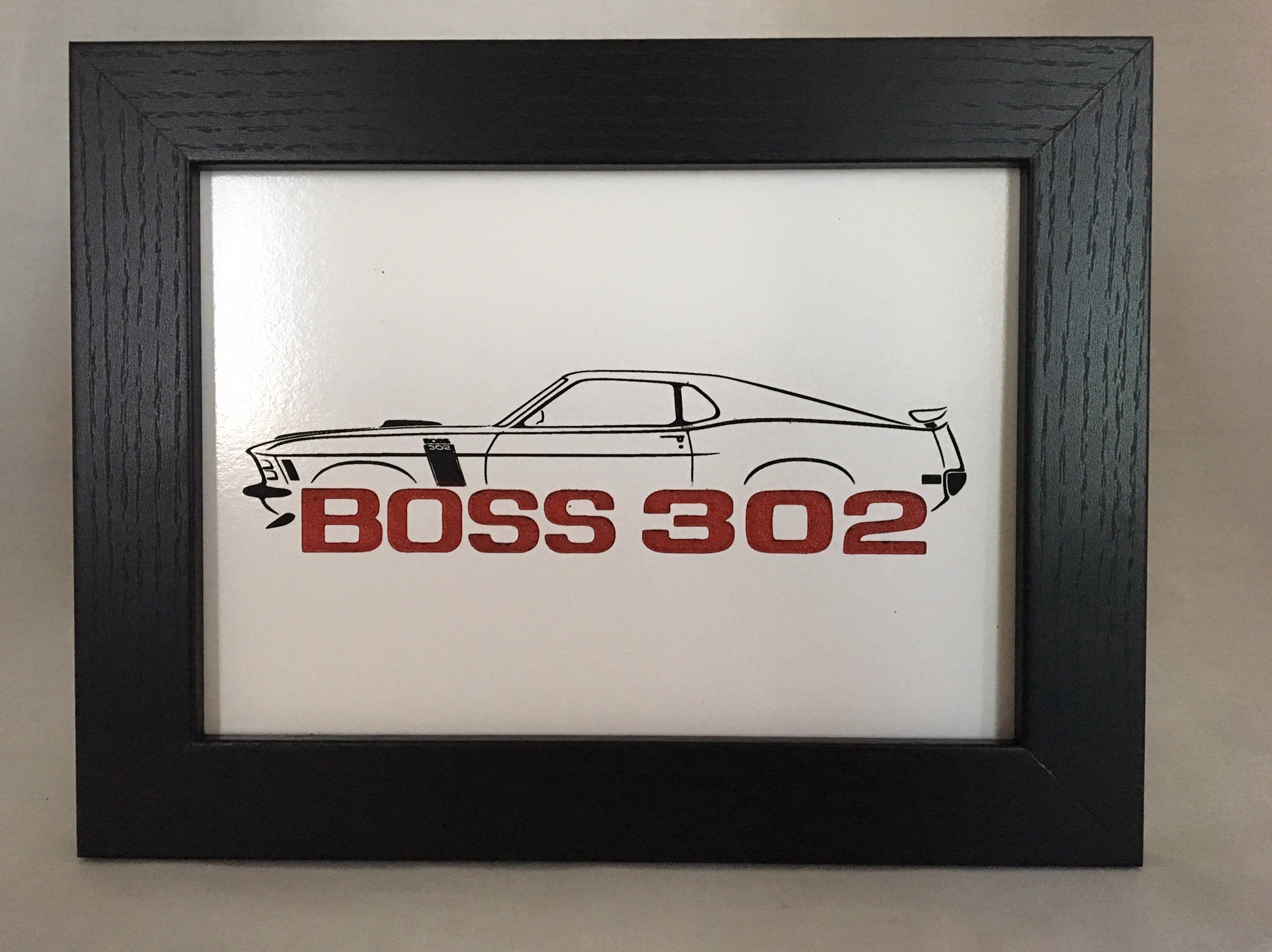 Boss 302 Mustang old Style Side View Sign 5 X 7 Inches - Etsy