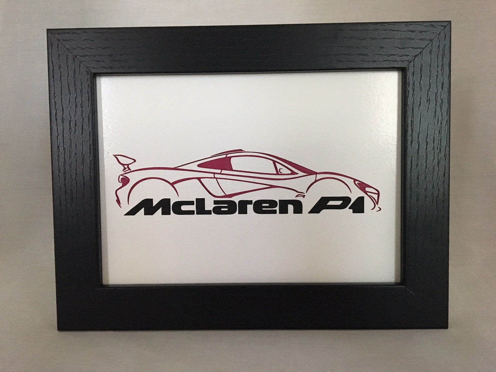 Mclaren P1 Side View Sign 5 X 7 Inches Laser Engraved - Etsy