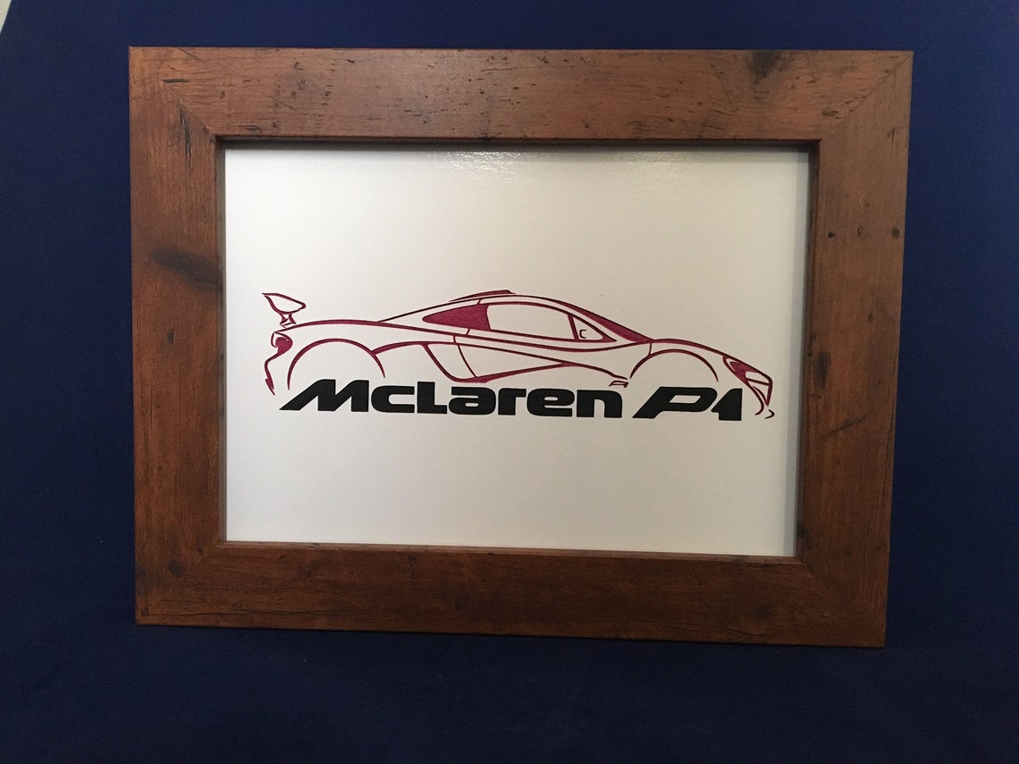 Mclaren P1 Side View Sign 5 X 7 Inches Laser Engraved - Etsy
