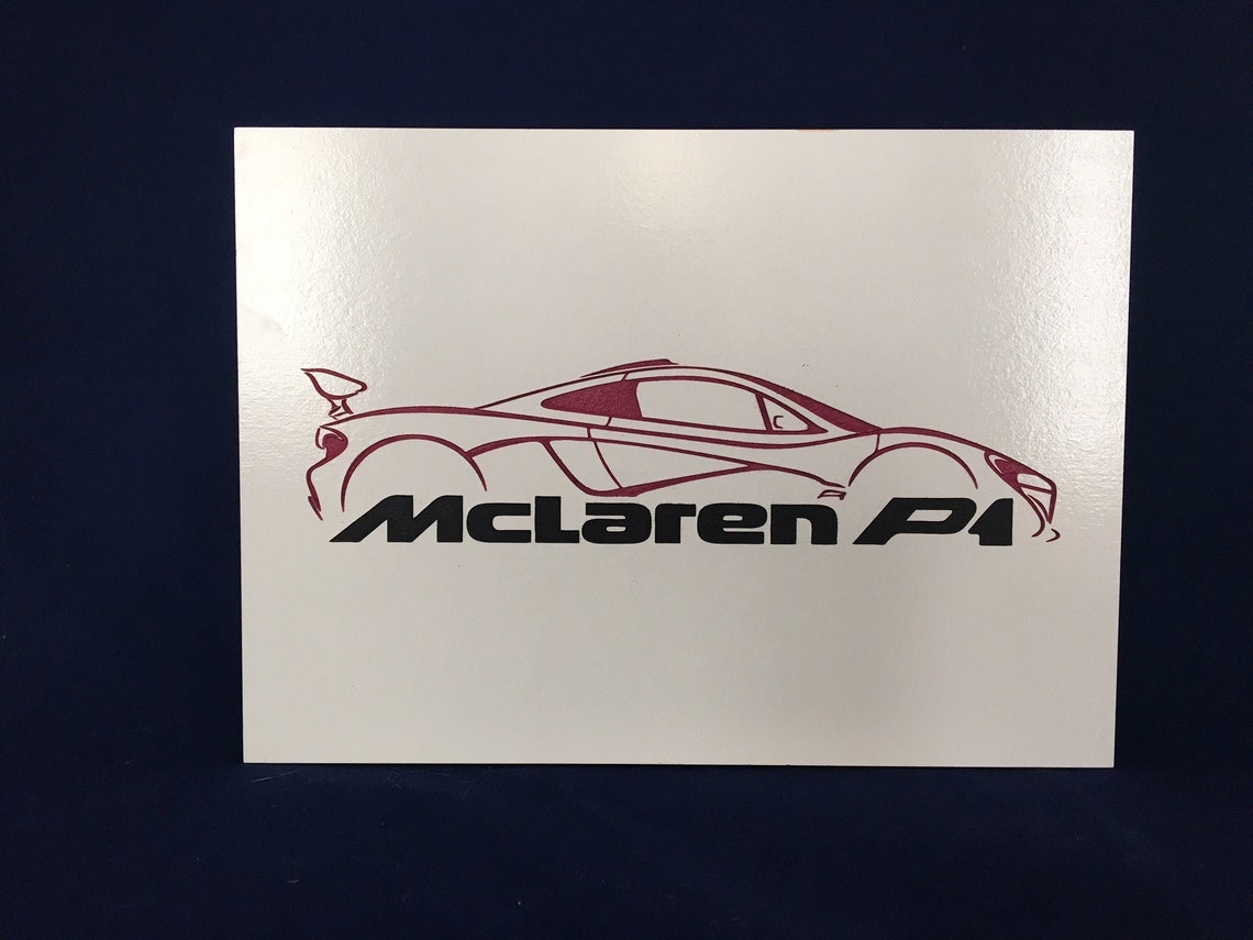 Mclaren P1 Side View Sign 5 X 7 Inches Laser Engraved - Etsy