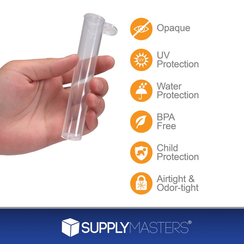 Doob Tubes Clear Airtight 4.5 King-size Squeeze Pop Top - Etsy