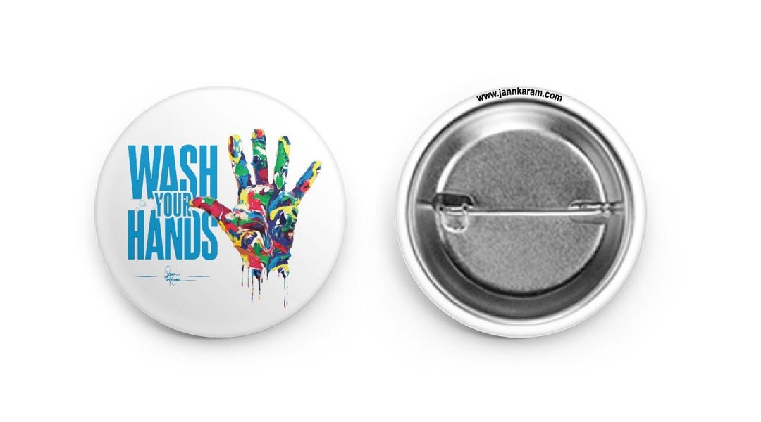 Wash Your Hands Buttons - Etsy