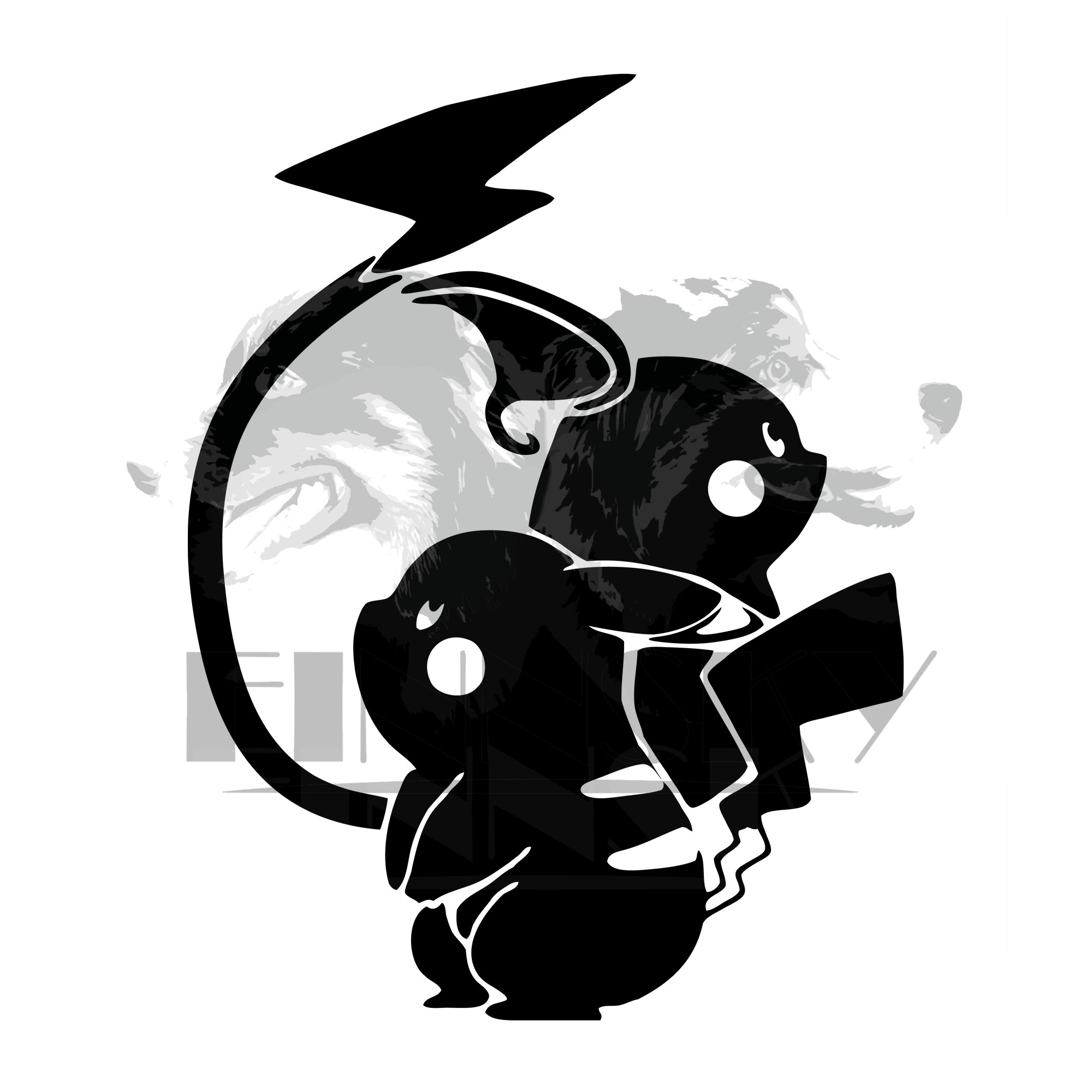 Pokemon Pikachu and Raichu SVG - Etsy