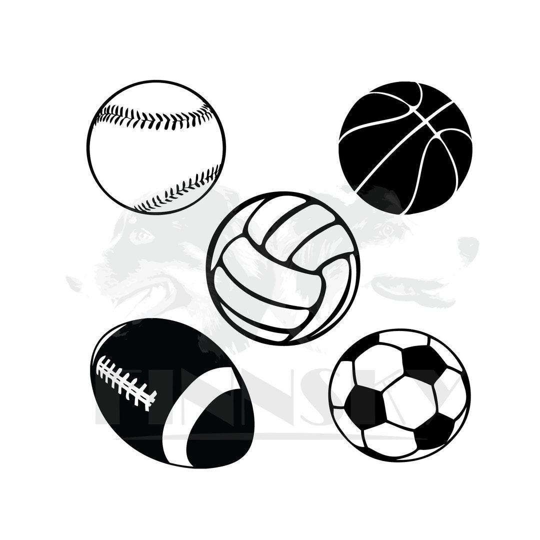 Sports Ball SVG Bundle - Etsy