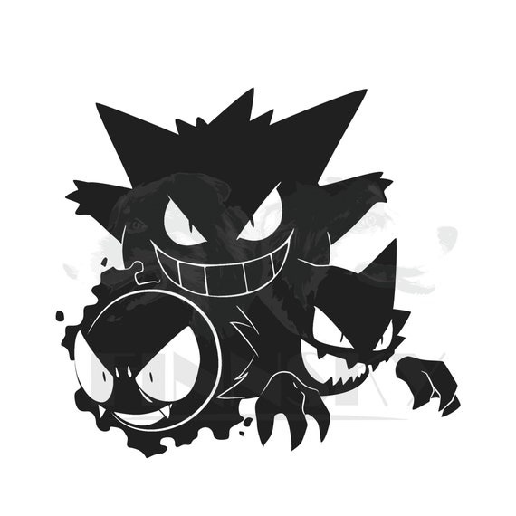 Pokémon Gengar SVG - Etsy México