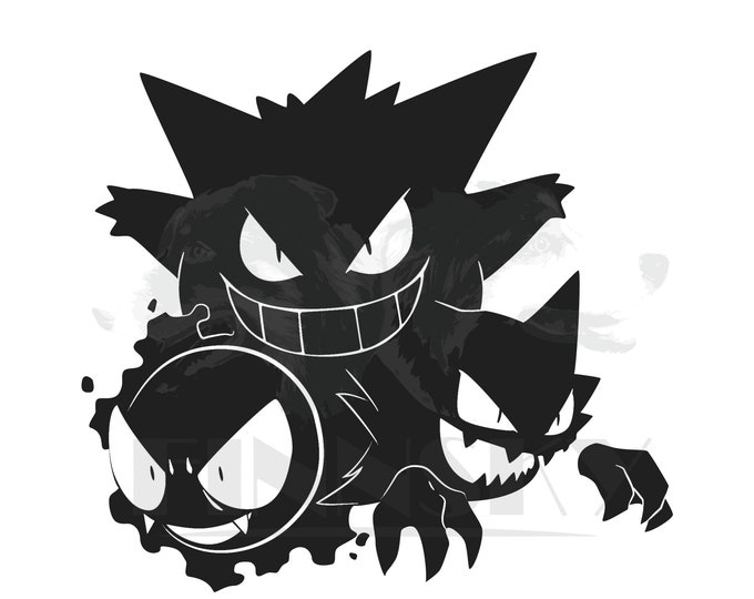Pokemon Gengar SVG - Etsy