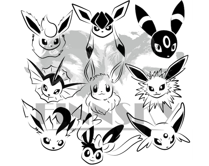 Sylveon SVG Flat, Pokemon, Smash Brother, Eevee, Pikachu, Ashe,catch ...