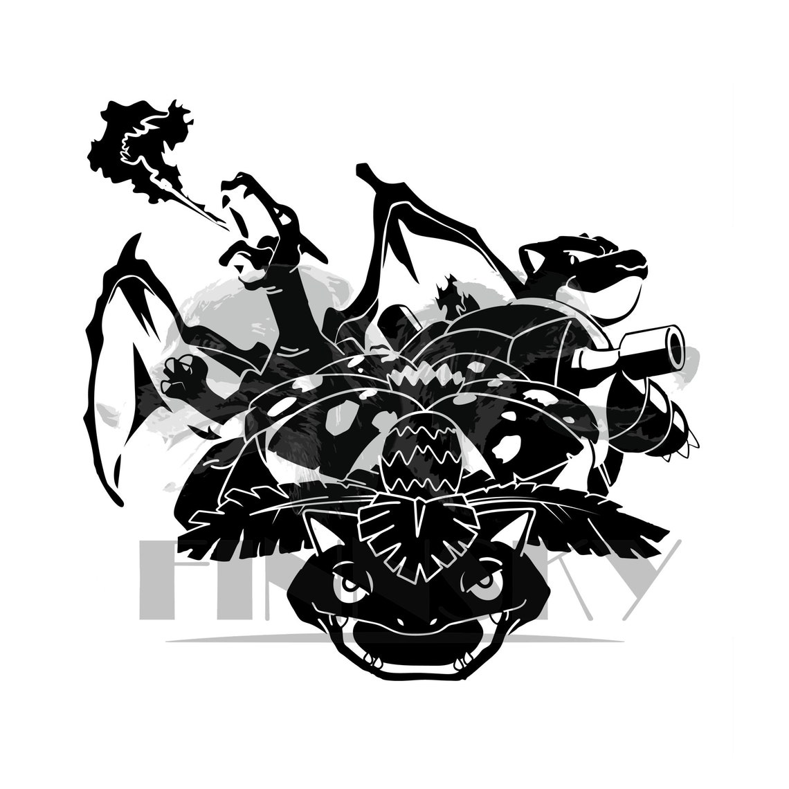 Pokemon Charizard Venusaur and Blastoise SVG - Etsy