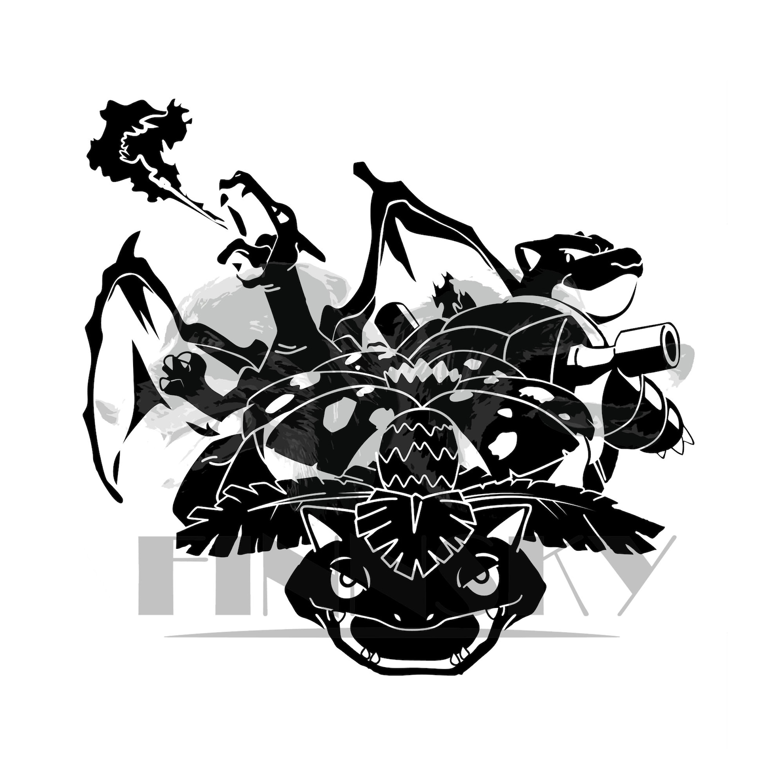 Pokemon Charizard Venusaur and Blastoise SVG - Etsy