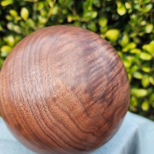 Wooden Sphere -- Spherical Wood Sculpture -- Unique Handcrafted Wood ...