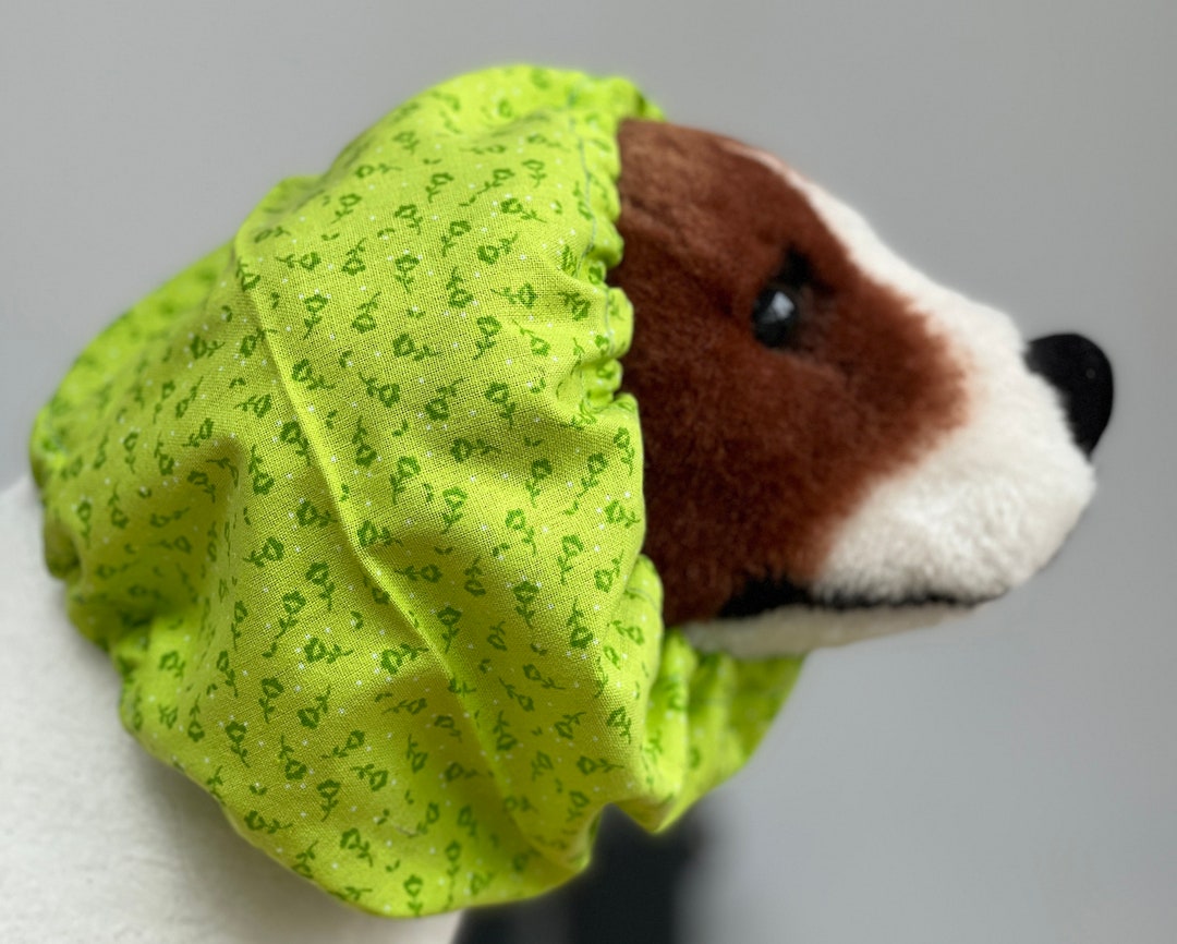 Green Theme Dog Snood, Ear Cover, Dog Scarf, Cotton Snood, Ear ...