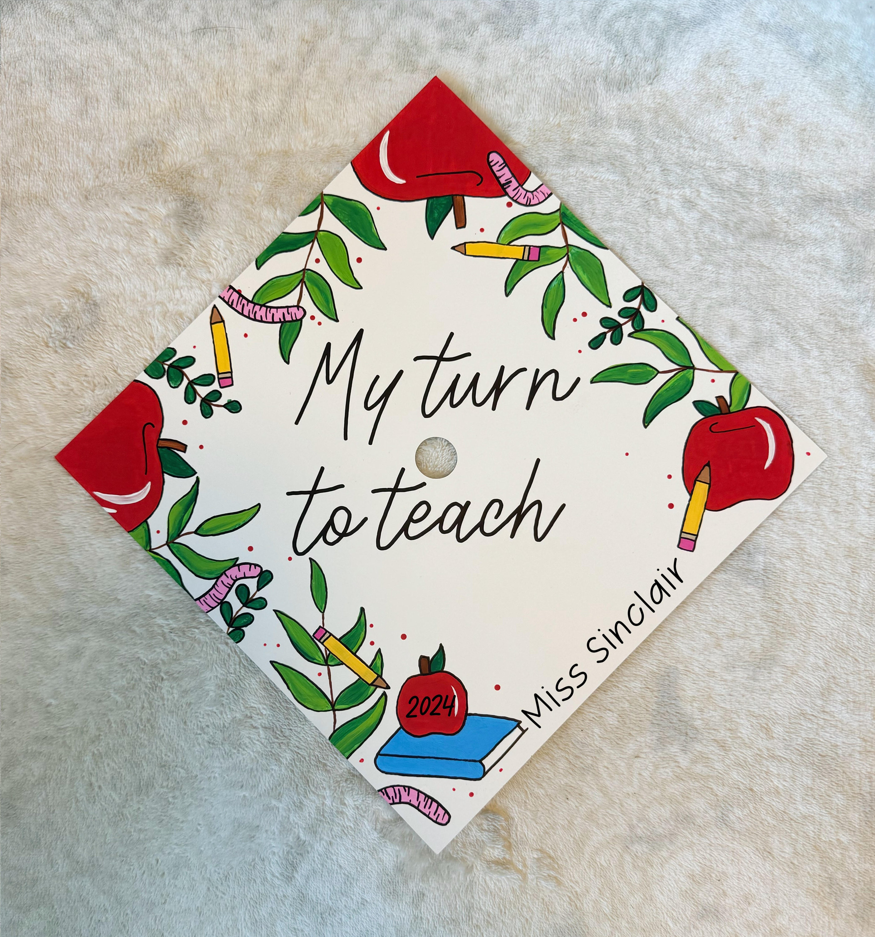 Custom Graduation Cap / Teacher Graduation Cap Decor / Senior Gift ...