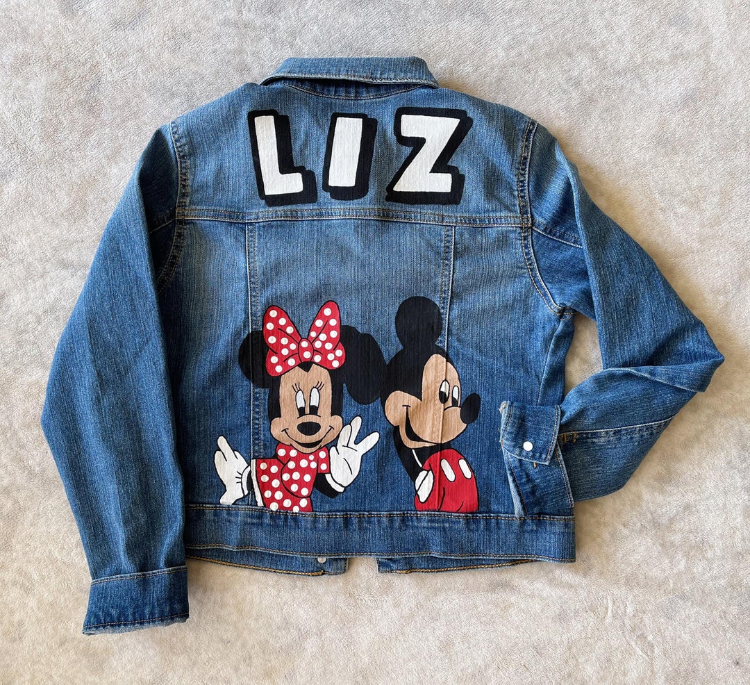 Disney Denim Jacket \ Disney \ Minnie and Mickey \ Painted Denim Jacket ...