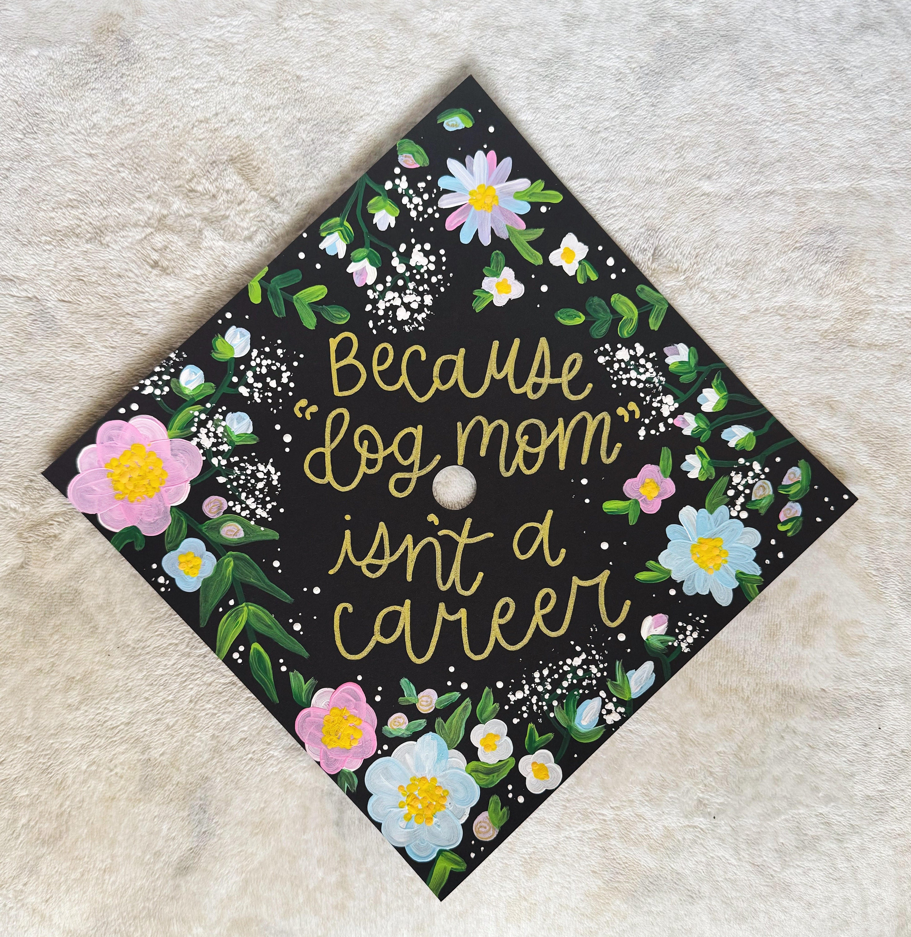 Custom Graduation Cap / Dog Mom Graduation Cap Decor / Senior Gift ...