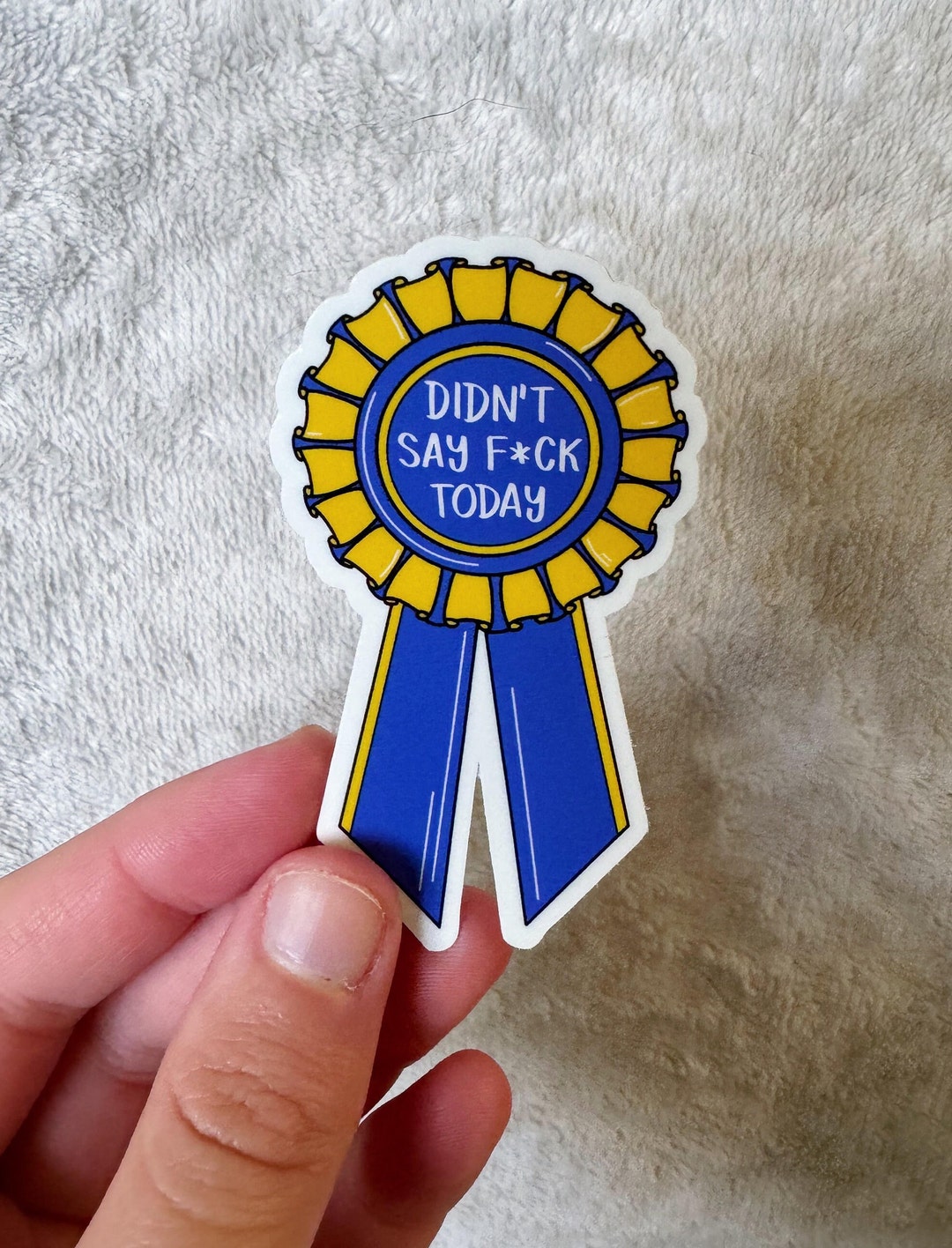 Fuck Sticker / 1st Place Ribbon / Funny Sticker / 1st Place Sticker ...