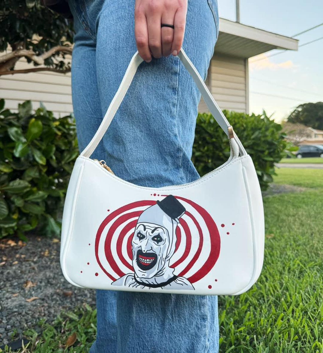 Hand Painted Purse / Terrifier Art / Horror Movie Purse / Gift Idea ...