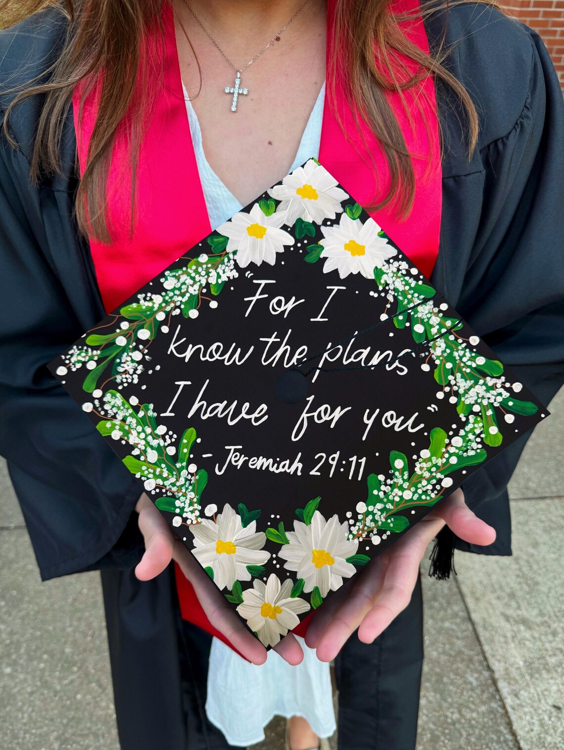 Custom Graduation Cap / Floral Graduation Cap Decor / Senior Gift ...